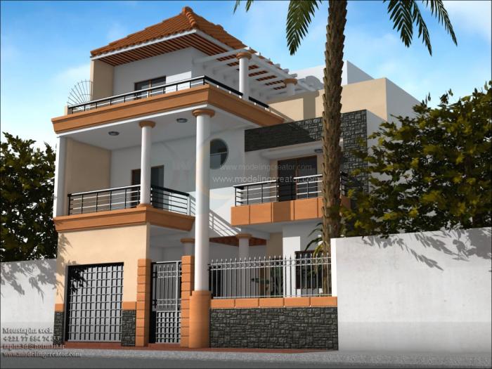 Belle Facade Maison Au Senegal | Ventana Blog